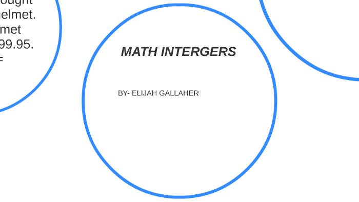 MATH INTERGERS by elijah g on Prezi