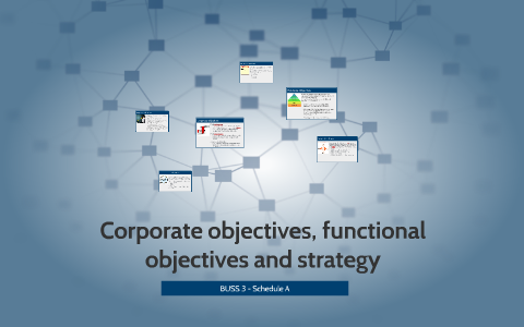 Corporate objectives, functional objectives and strategy by Anna C on Prezi