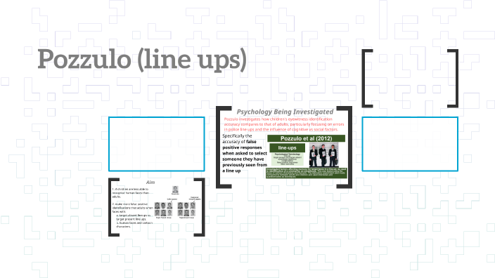Pozzulo (line ups) by Rachael Brown on Prezi