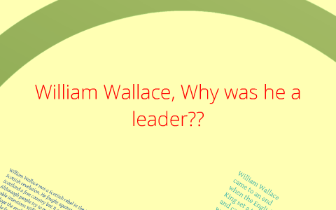How was William Wallace a leader? by Lauren strawson on Prezi