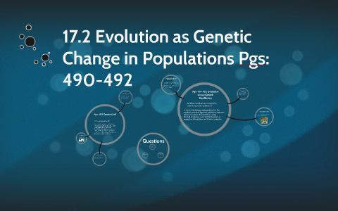 17.2 Evolution as Genetic Change in Populations Pgs: 490-492 by Rajen ...