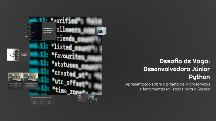 Desafio de Vaga: Desenvolvedora Júnior Python by Juliana Antonelli on Prezi