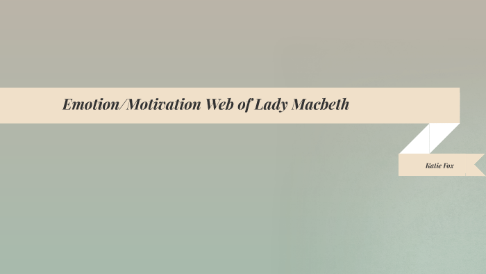 Emotion/Motivation Web of Lady Macbeth by Katie Fox on Prezi