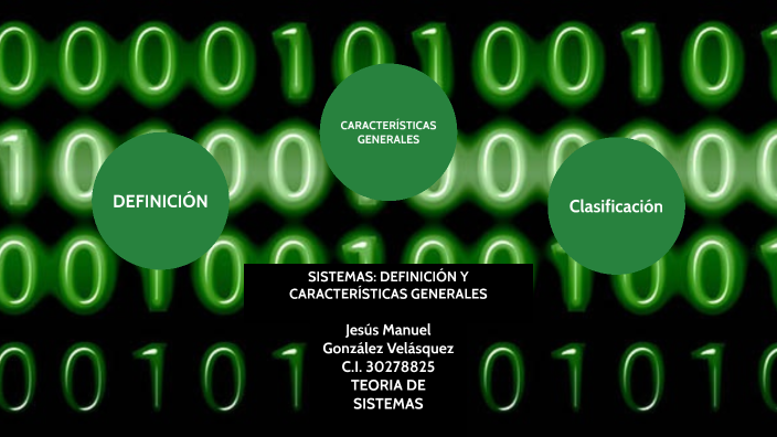 SISTEMAS: DEFINICIÓN Y CARACTERÍSTICAS GENERALES by Jesus Gonzalez on Prezi