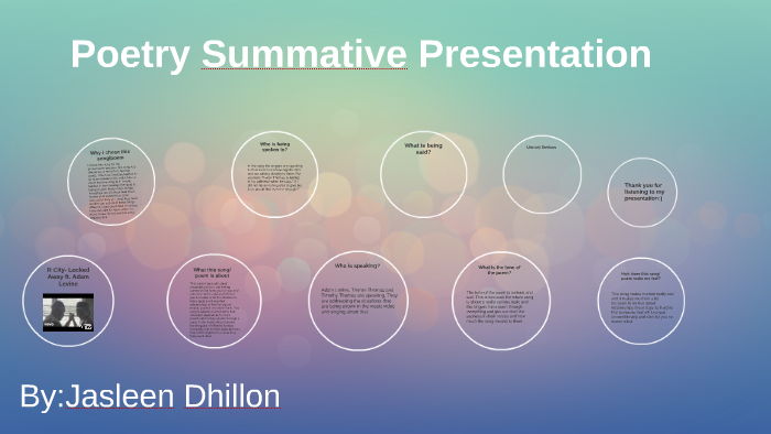Poetry Summative Presentation by Jasleen Dhillon on Prezi