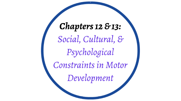 Chapter 12 & 13: Social, Cultural, & Psychological Constraints in Motor ...