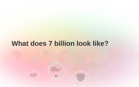 What does 7 billion look like? by journey hamm on Prezi