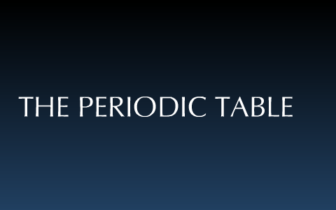 the periodic table by carson toney on Prezi