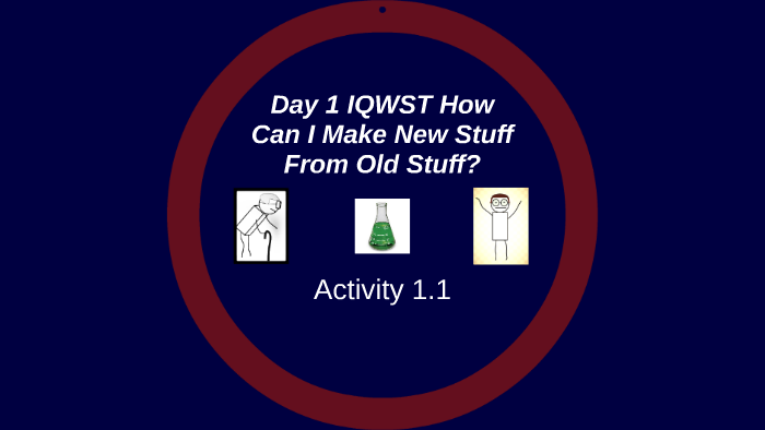 Day 1 IQWST How Can I Make New Stuff From Old Stuff? Activity 1.1 by ...