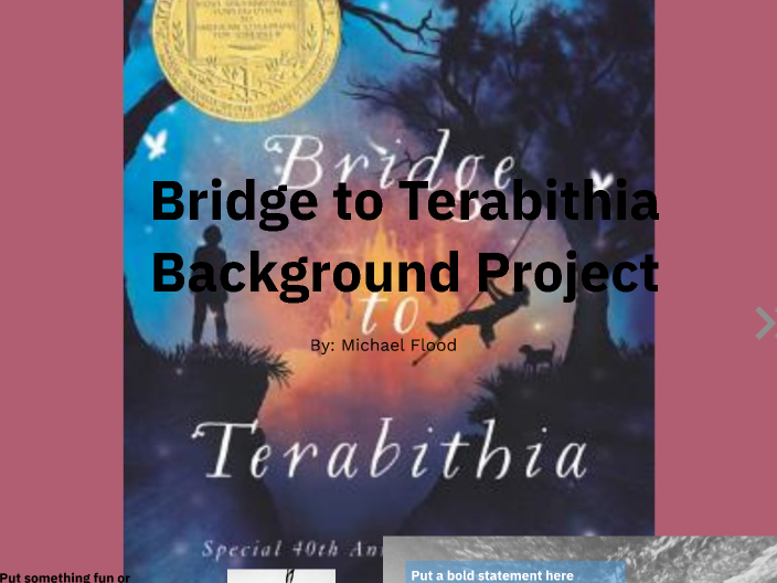 Bridge to Terabithia Background Project by Lydia Flood on Prezi