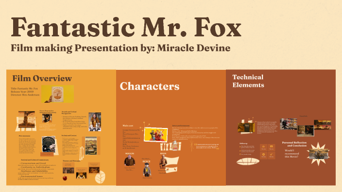 Fantastic Mr.Fox by KIRKPATRICK MIRACLE DEVINE on Prezi