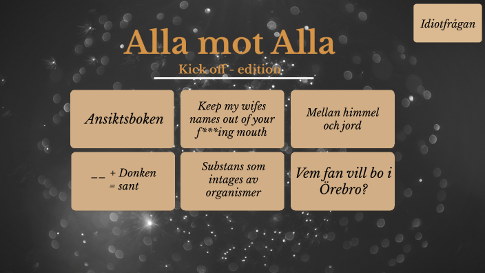 Alla mot Alla nyårsedition by Emelie Horn on Prezi