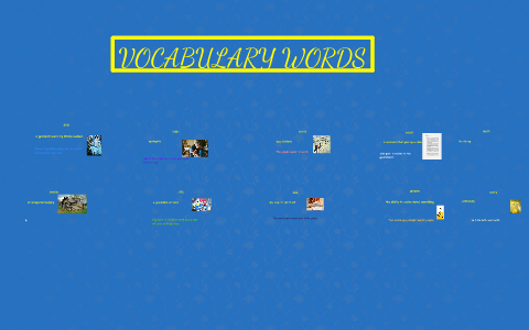 VOCABULARY WORDS by khamari davis