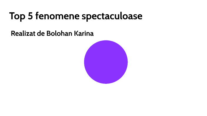 Top 5 fenomene spectaculoase by karina bolohan on Prezi