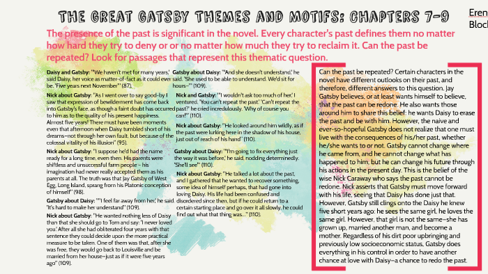 The Great Gatsby Themes and Motifs: Chapters 4-6 by Eren Sagun on Prezi