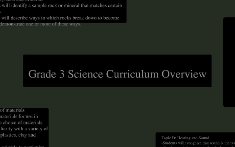 Grade 3 Science Curriculum Overview by Courtney Fletcher on Prezi