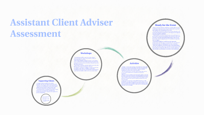 Assistant Client Adviser Assessment by hannah godly on Prezi