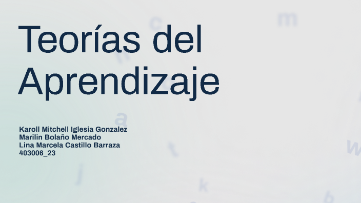 Teorías del Aprendizaje by Lina Castillo on Prezi