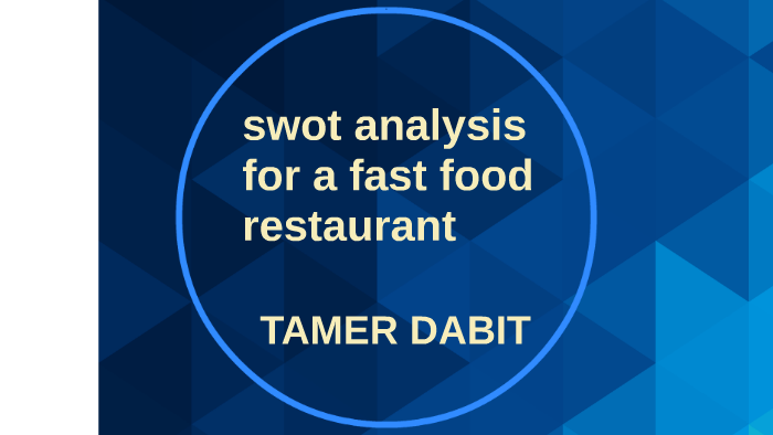 swot analysis for a fast food restaurant by Tamer Dabit on Prezi