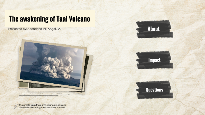 Abendaño (The Awakening of Taal Volcano) by mij angelu on Prezi