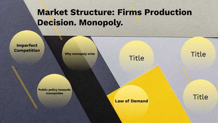 Market structure: Firm Production Decision. Monopoly by Mushtariybegim ...