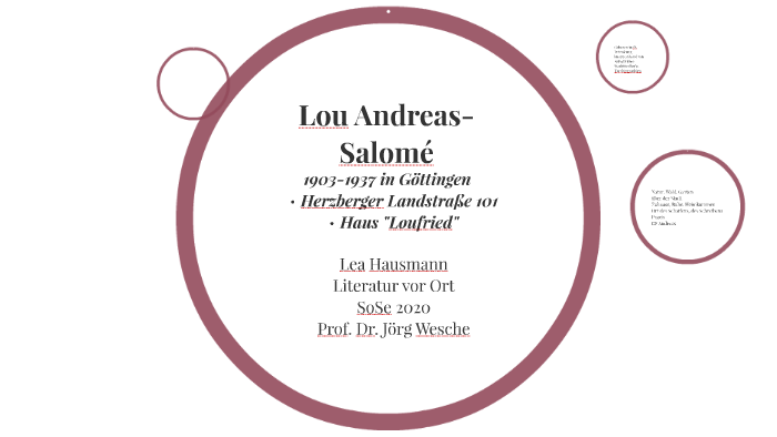 Lou Andreas-Salomé by Lea Hausmann on Prezi