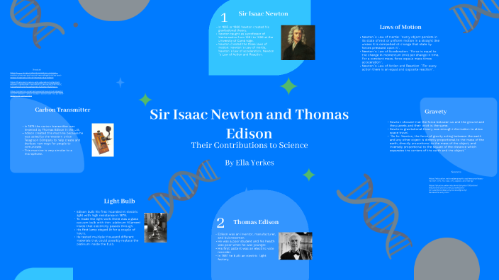 Sir Isaac Newton and Thomas Edison by ELLA YERKES on Prezi