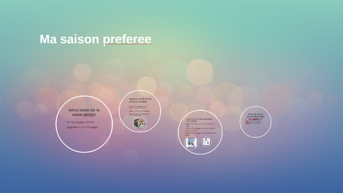Quelle saison est ta saison preferee? by jordyn smith on Prezi