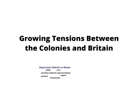 Growing Tensions Between the Colonies and Britain by ShaCrista Rideaux ...