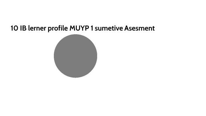 10 IB Lerner profile MYP 1 summative Assessment by Nina Gjerdovska on Prezi
