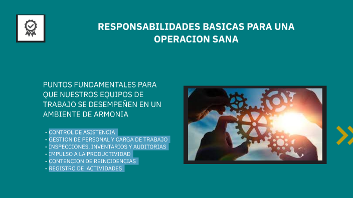 RESPONABILIDADES BASICAS PARA UNA OPERACION SANA by MILTON HUGO POLANCO ...
