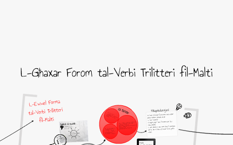 L-Ewwel Forma tal-Verbi Trilitteri fil-Malti by Leanne Ellul on Prezi