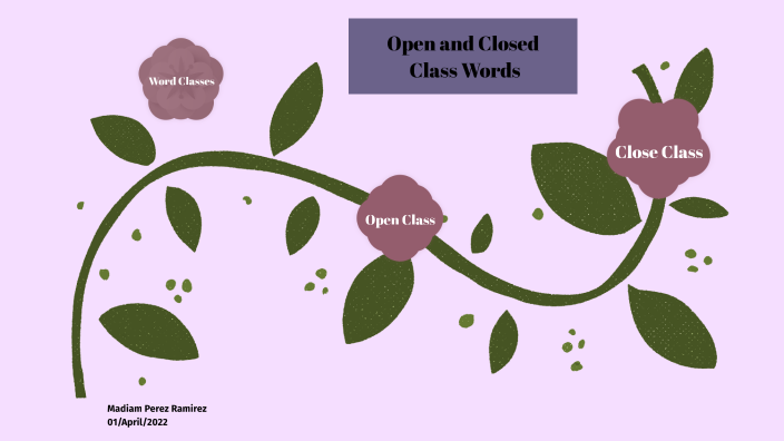 Activity 9: Open and closed class words by Madiam Perez Ramirez on Prezi