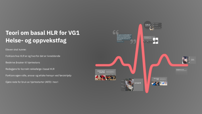 Teori om basal HLR for VG1 Helse- og oppvekstfag by Annette Wendelborg ...