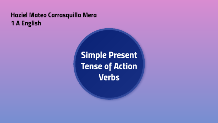 Simple Present Tense of Action Verbs by Mateo Carrasquilla on Prezi