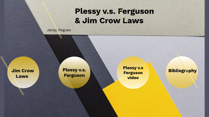 Plessy v.s. Ferguson & Jim Crow Laws by Janay Pegues on Prezi
