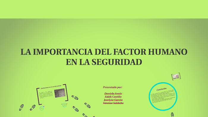 LA IMPORTANCIA DEL FACTOR HUMANO EN LA SEGURIDAD by Joselyne García on Prezi
