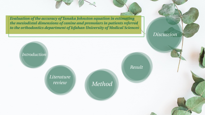 Evaluation of the accuracy of Tanaka Johnston equation in estimating ...