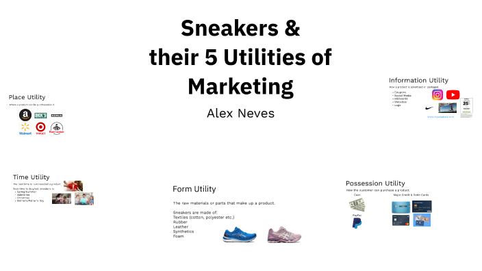 Sneakers and their 5 Utilities of Marketing by Alex Neves on Prezi