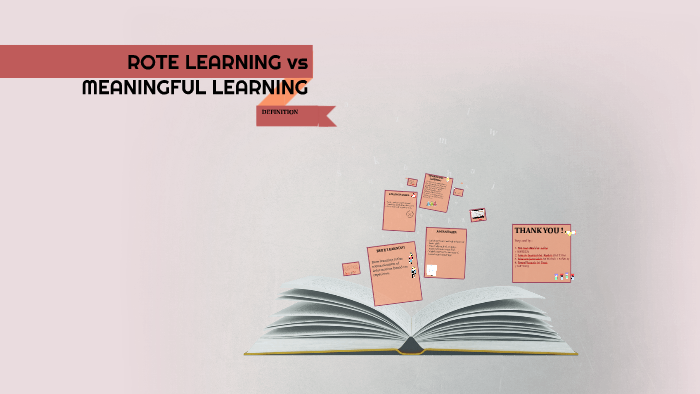 ROTE LEARNING vs MEANINGFUL LEARNING by mariam mohd on Prezi