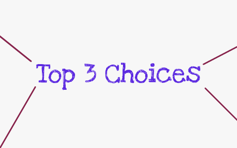 Top 3 Choices by susan aparicio on Prezi