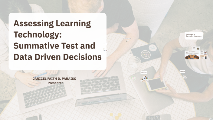 Assessing Learning Technology: Summative Test and Data Driven Decisions ...