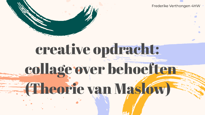 collage over behoeften by Frederike Verthongen on Prezi
