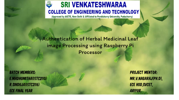 Authentication of Herbal Medicinal Leaf image Processing using ...