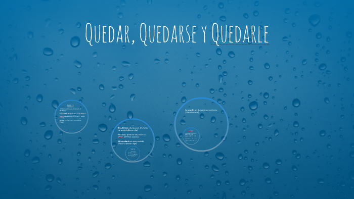 Quedar, Quedarse y Quedarle by Crislaine Ferreira on Prezi