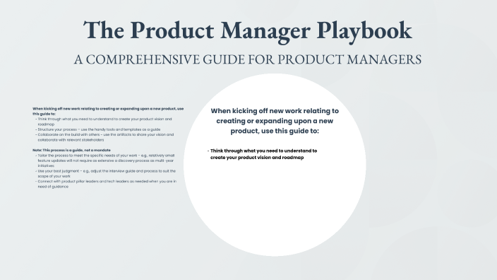 Product Manager Playbook by Ingrid Falls on Prezi