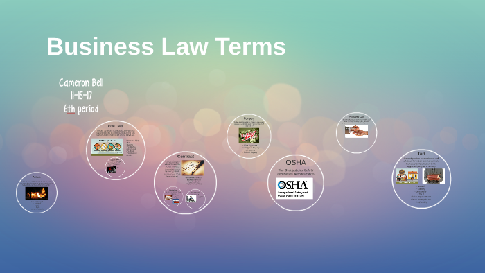 Business Law Terms by Cameron Bell on Prezi