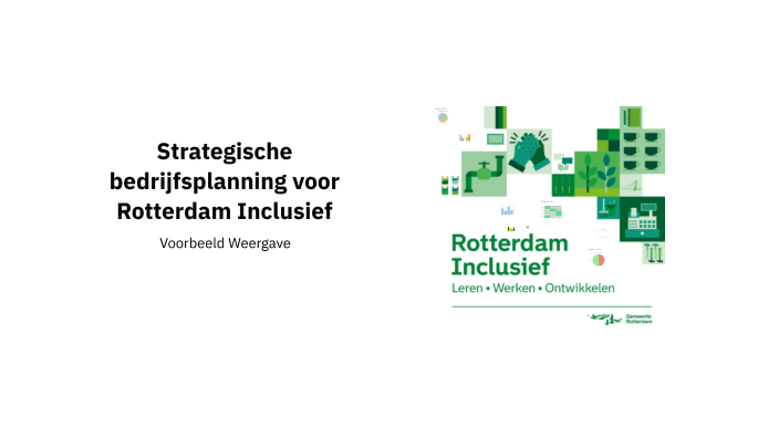 Strategische bedrijfsplanning voor Rotterdam Inclusief by Rivka de ...