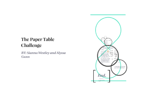 The Paper Table Challenge by Sianna West on Prezi