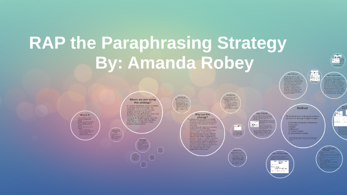RAP the Paraphrasing Strategy by Amanda Robey on Prezi